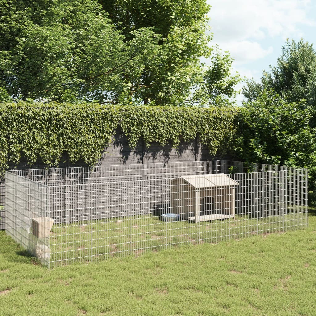 Free Range Animal Enclosure 24-Panel 54x100 cm Galvanised Iron – andys ...